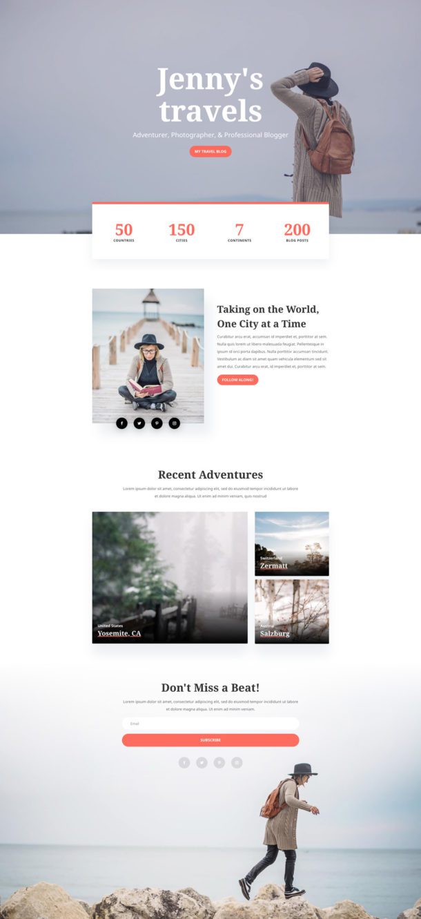 Get a FREE & Adventurous Travel Blog Layout Pack for Divi