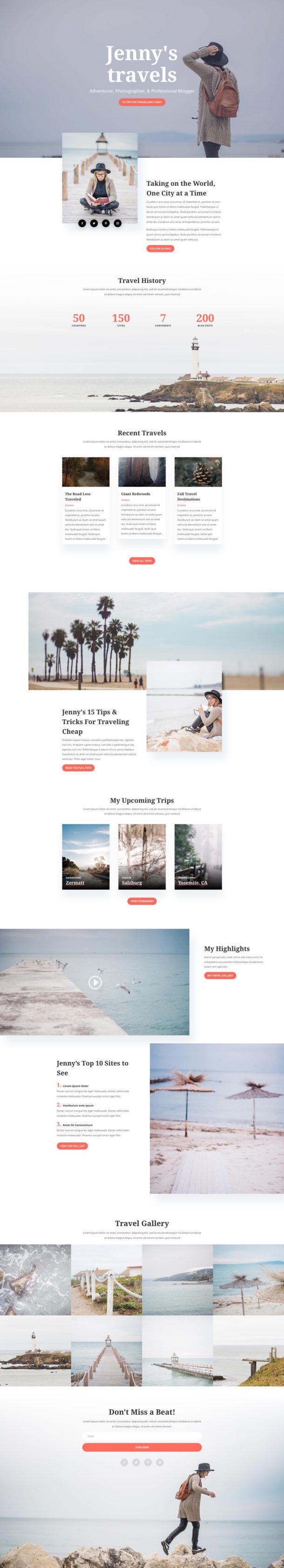 Get a FREE & Adventurous Travel Blog Layout Pack for Divi
