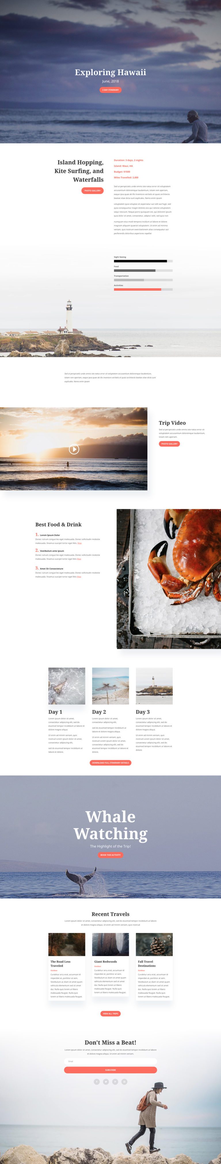 Get a FREE & Adventurous Travel Blog Layout Pack for Divi