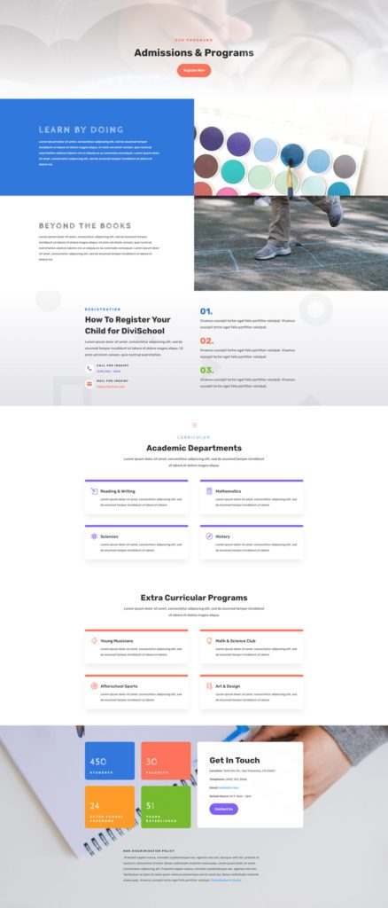 Get a FREE & Playful Elementary School Layout Pack for Divi