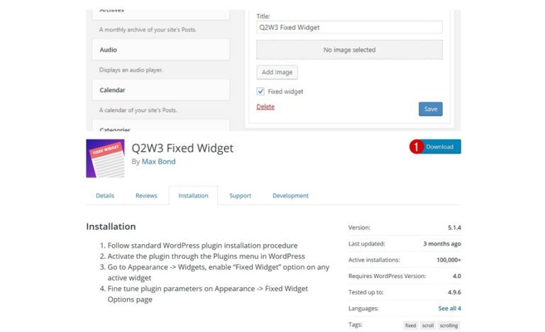 How to Add Fixed Widgets to Your Sidebar in WordPress