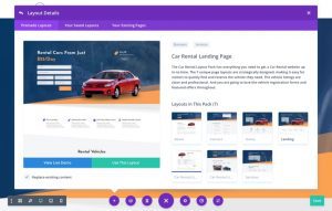 Get a FREE Car Rental Layout Pack for Divi