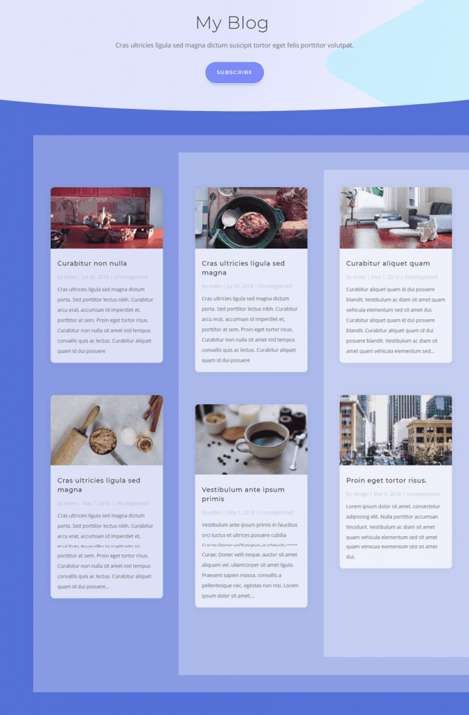 Upgrade Your Divi Blog Page with a Background Designed for the Grid Layout