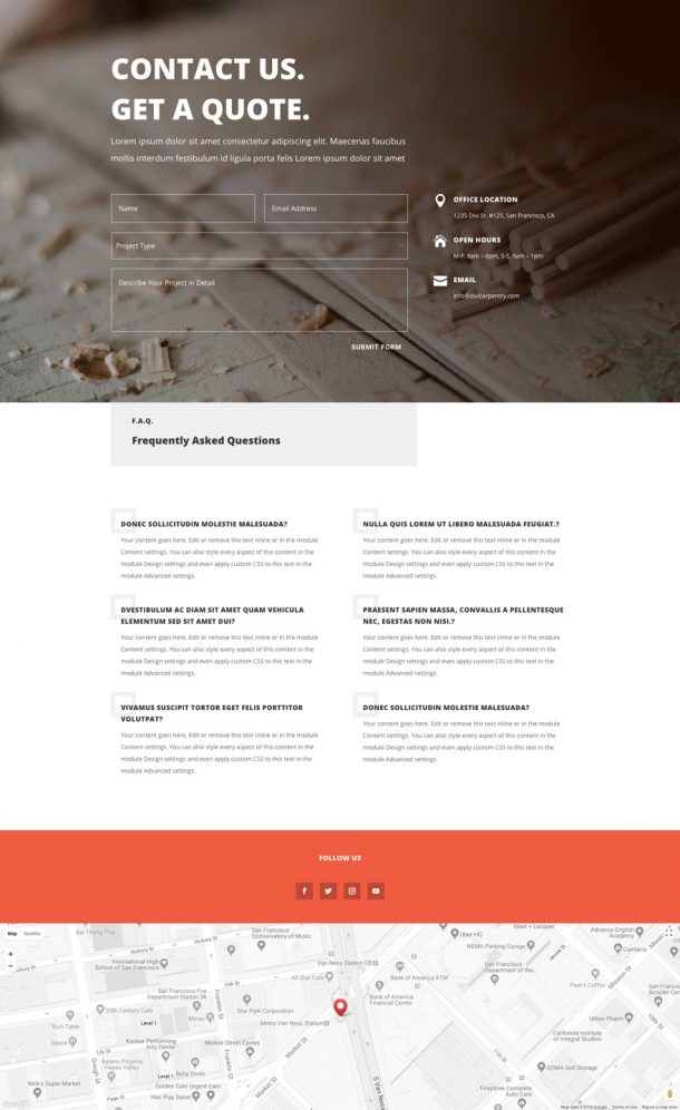 Get a FREE Carpenter Layout Pack for Divi