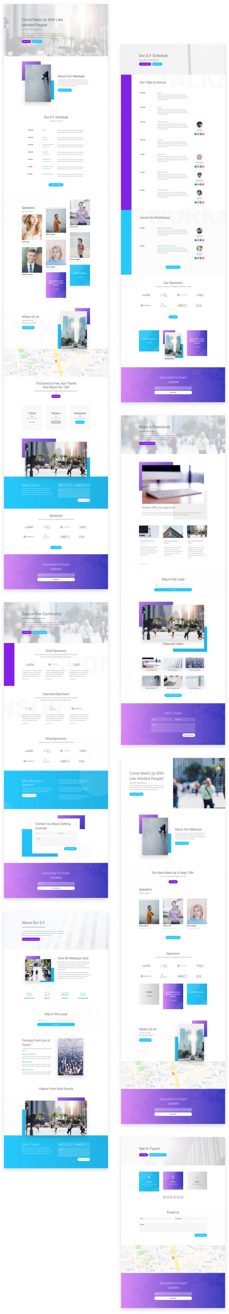 Get a FREE Meetup Layout Pack for Divi