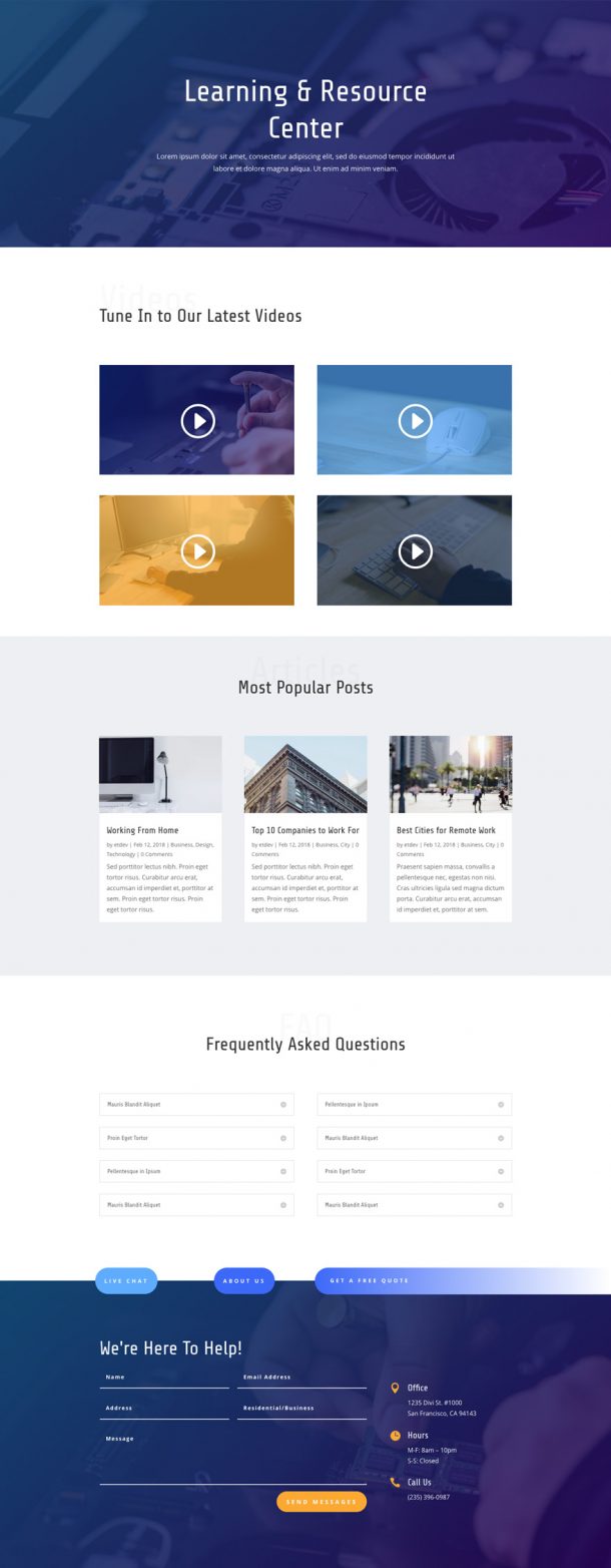 Get a FREE IT Services Layout Pack for Divi