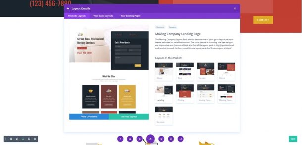 Get a FREE Moving Company Layout Pack for Divi