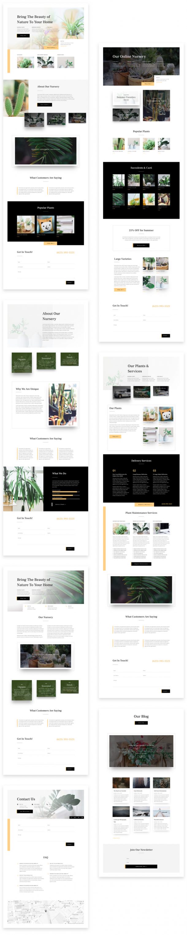 Get a FREE Plant Nursery Layout Pack for Divi