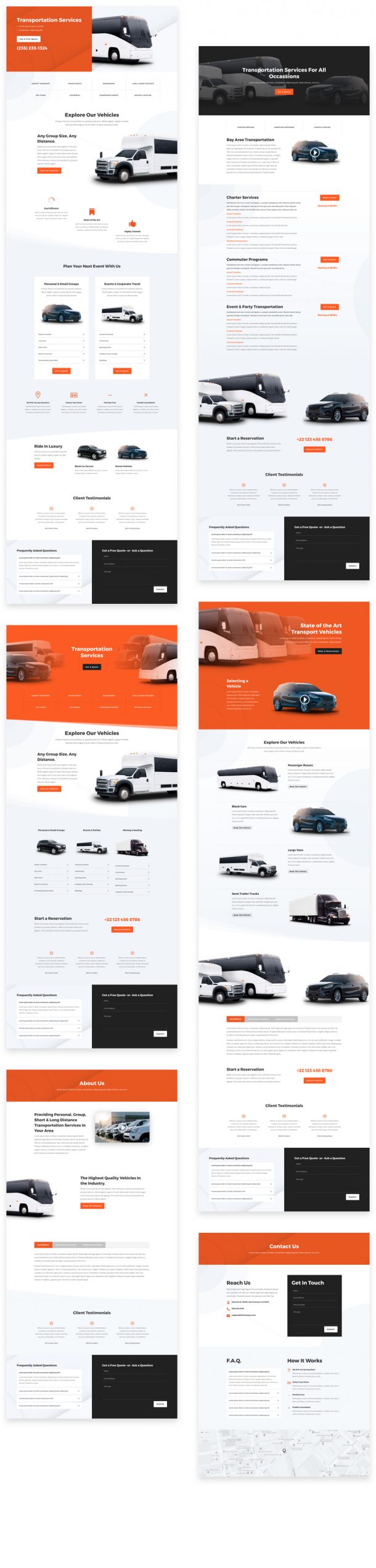 Get a FREE Transportation Services Layout Pack for Divi - Ask the ...