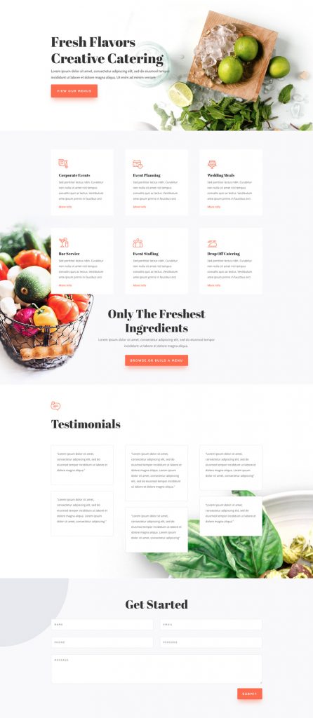 Get a FREE Food Catering Layout Pack for Divi - Ask the Egghead, Inc.