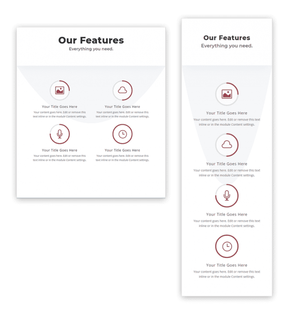 Design a Unique Feature Section in Divi with Icons Animated by Circle Counters