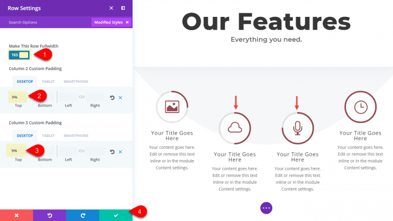 Design a Unique Feature Section in Divi with Icons Animated by Circle ...
