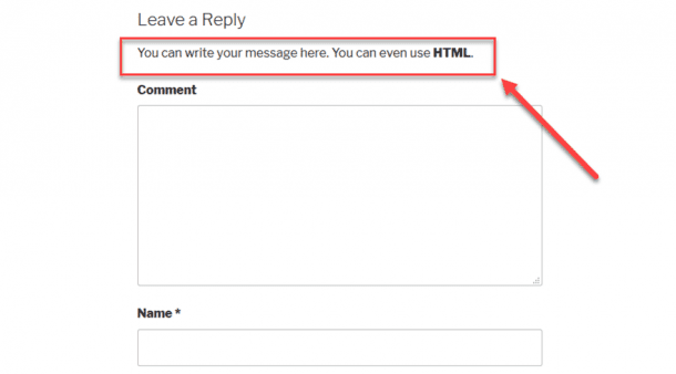 How to Add a Message Before Your WordPress Comment Fields