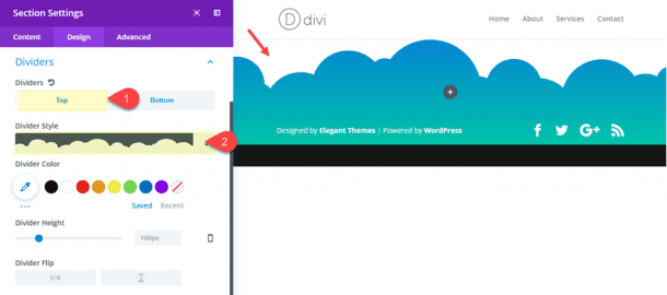 Divi’s Bottom Footer Bar: How to Add Creative Background Designs