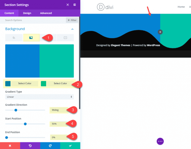 Divi’s Bottom Footer Bar: How to Add Creative Background Designs