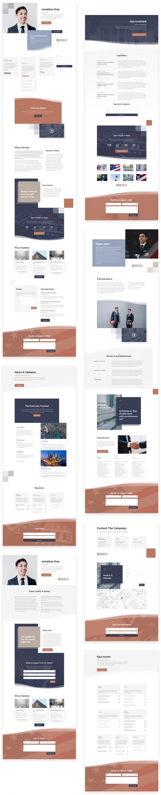 Get a FREE Political Candidate Layout Pack for Divi