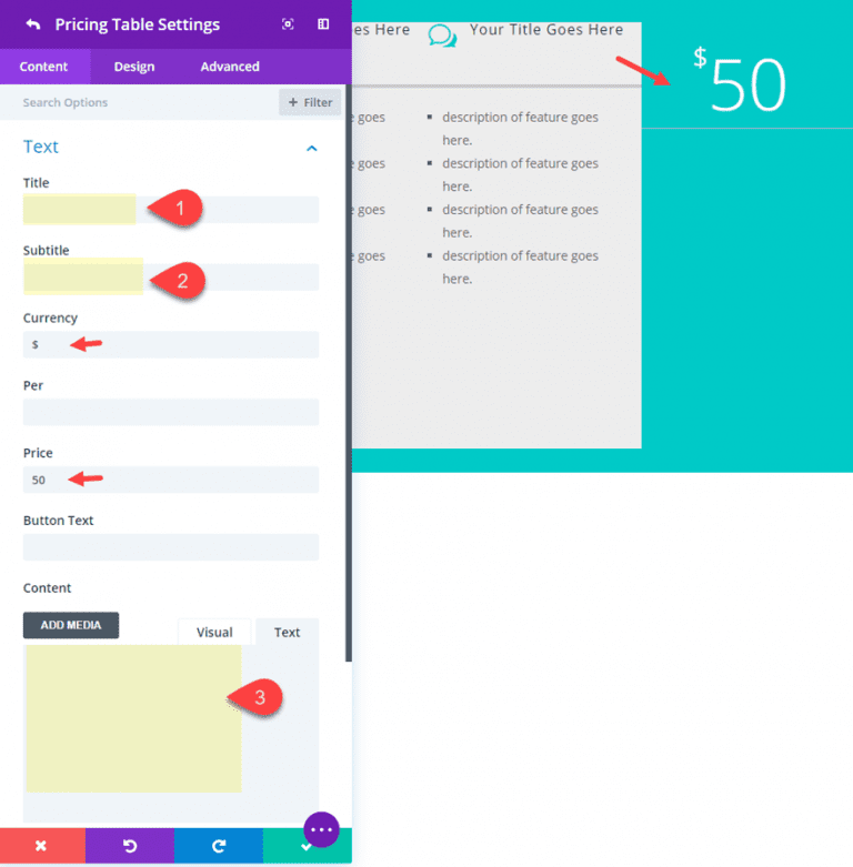 How to Create Horizontal Pricing Tables with Divi