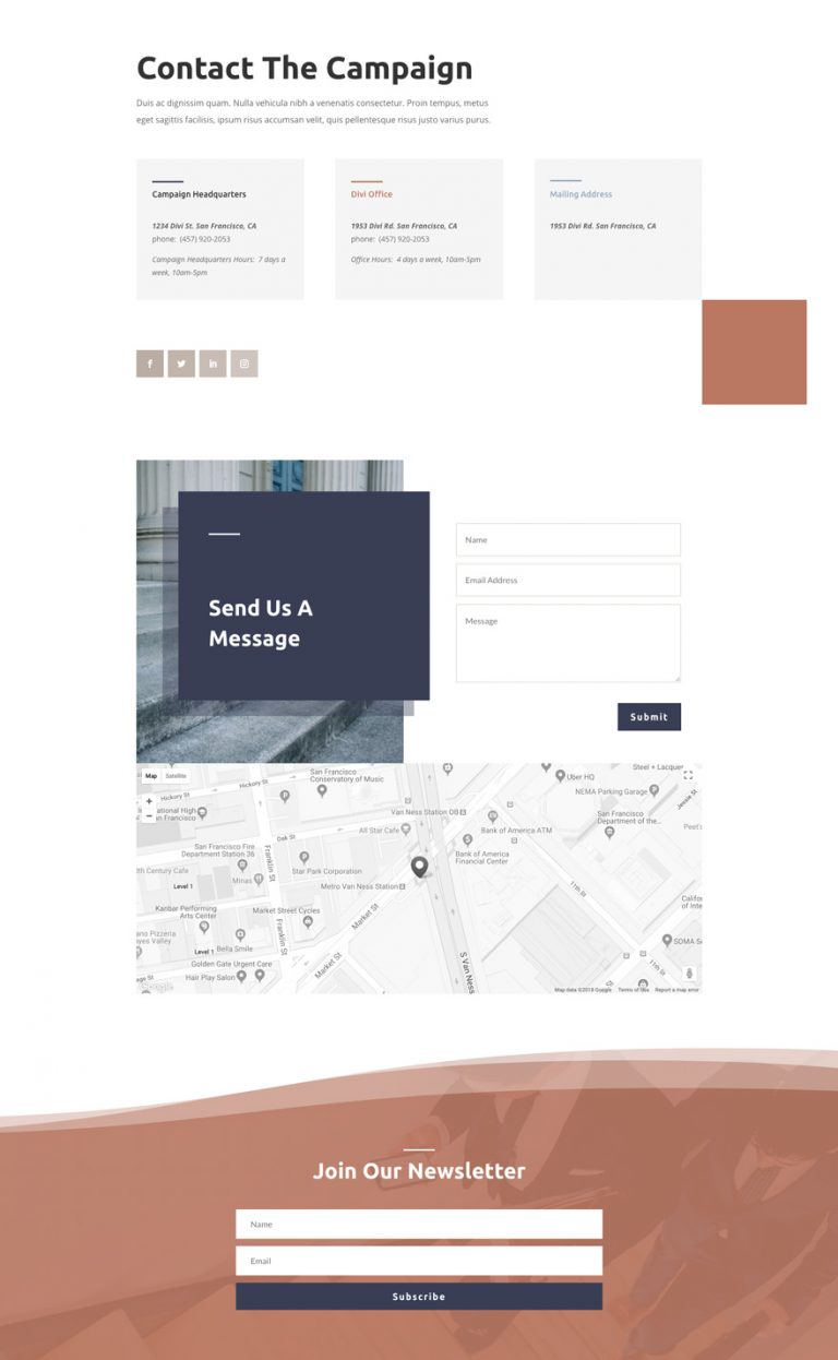 Get a FREE Political Candidate Layout Pack for Divi