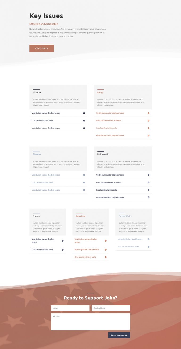 Get a FREE Political Candidate Layout Pack for Divi - Ask the Egghead, Inc.