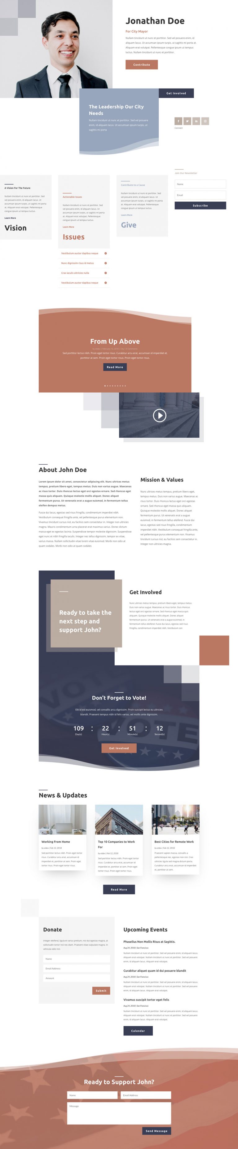 Get a FREE Political Candidate Layout Pack for Divi - Ask the Egghead, Inc.
