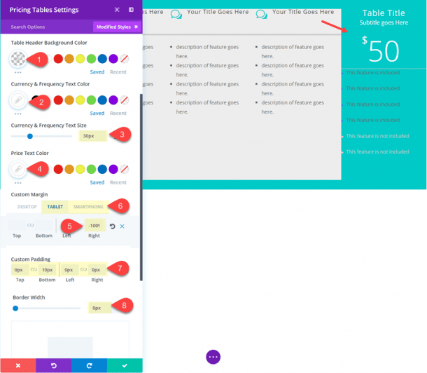 How to Create Horizontal Pricing Tables with Divi