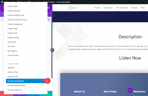 How to Build a Sermon Layout using Custom Fields and Dynamic Content in Divi