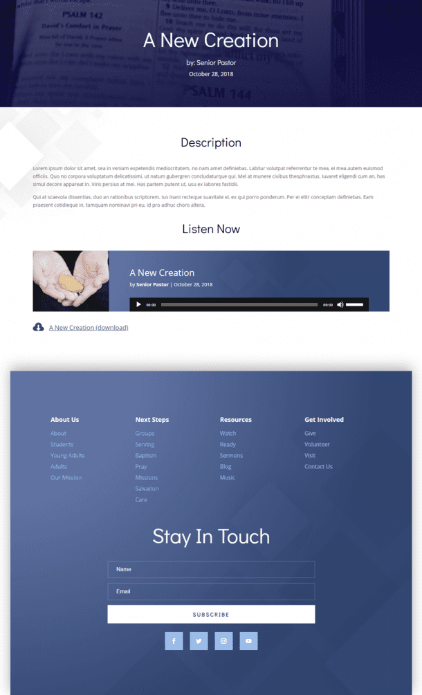 How to Build a Sermon Layout using Custom Fields and Dynamic Content in Divi