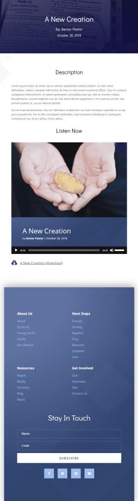How to Build a Sermon Layout using Custom Fields and Dynamic Content in Divi