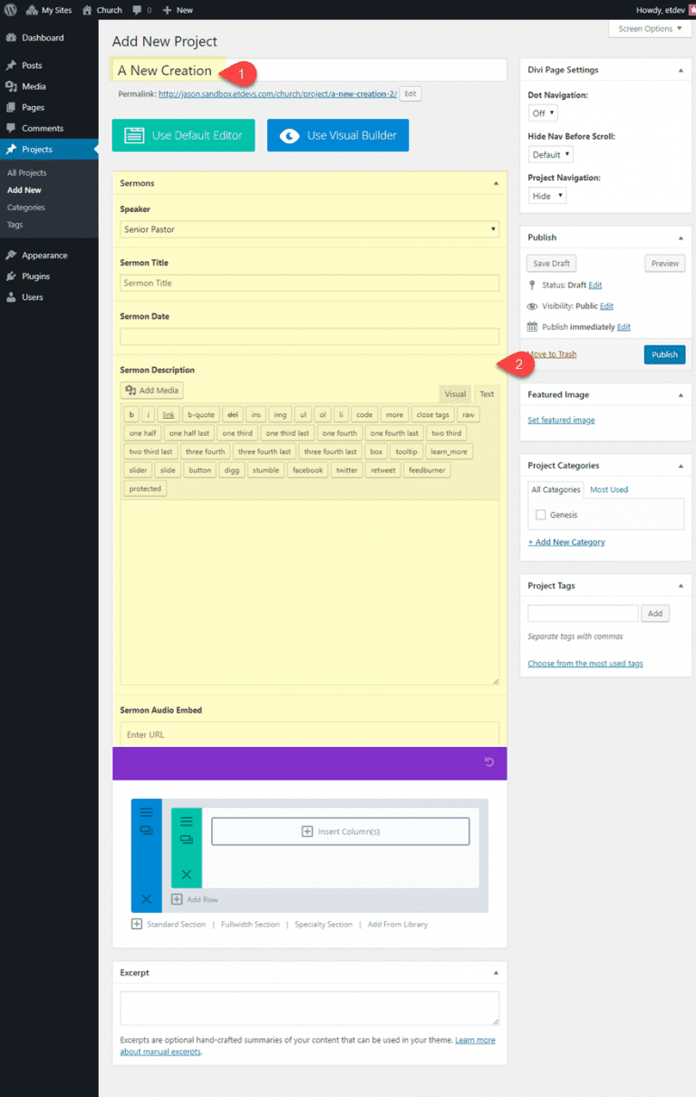 How to Build a Sermon Layout using Custom Fields and Dynamic Content in Divi