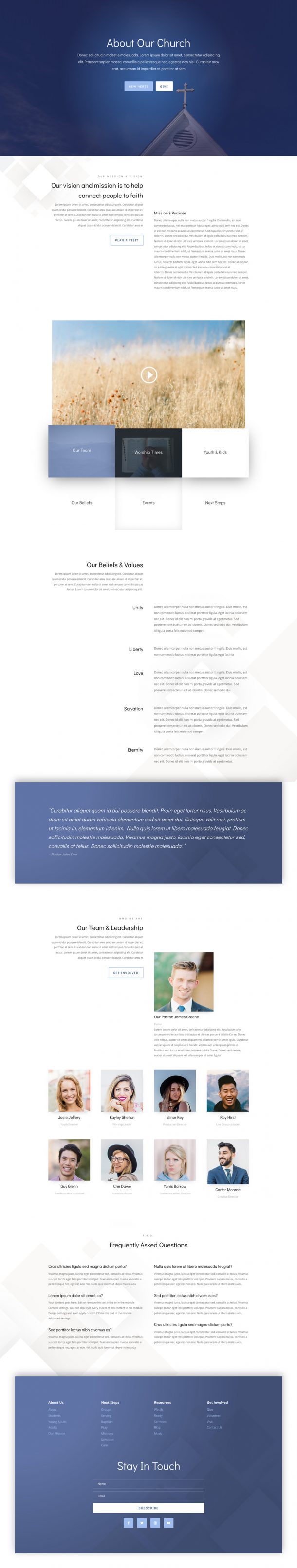 Get a FREE Church Layout Pack for Divi