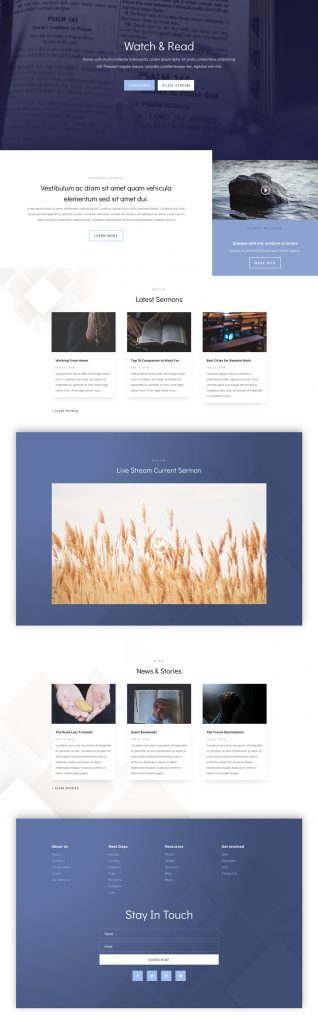 Get a FREE Church Layout Pack for Divi