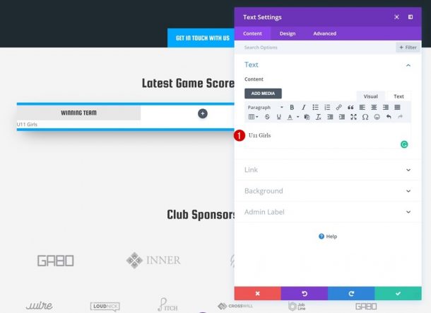How to Create a Game Scoreboard with Divi's Soccer Club Layout Pack