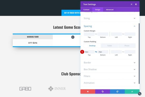 How to Create a Game Scoreboard with Divi's Soccer Club Layout Pack