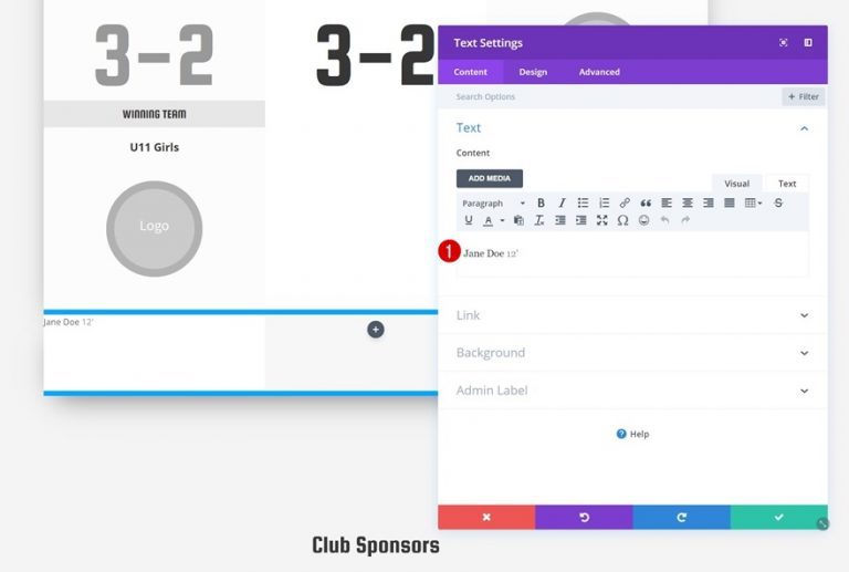 How to Create a Game Scoreboard with Divi’s Soccer Club Layout Pack ...