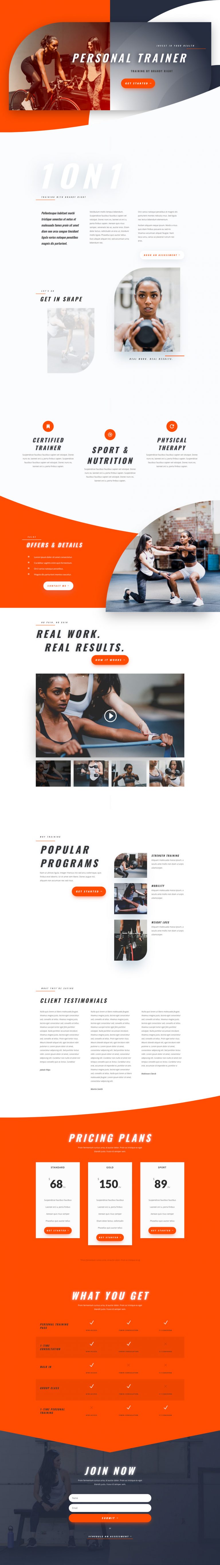 Get a FREE Personal Trainer Layout Pack for Divi