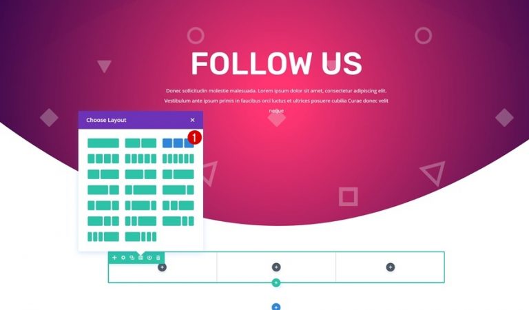 Download a Unique Social Follow Design with 5 Color Palettes for Divi