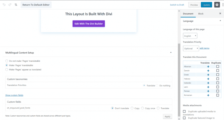 How to Create a Multilingual Website with Divi or Extra and WPML