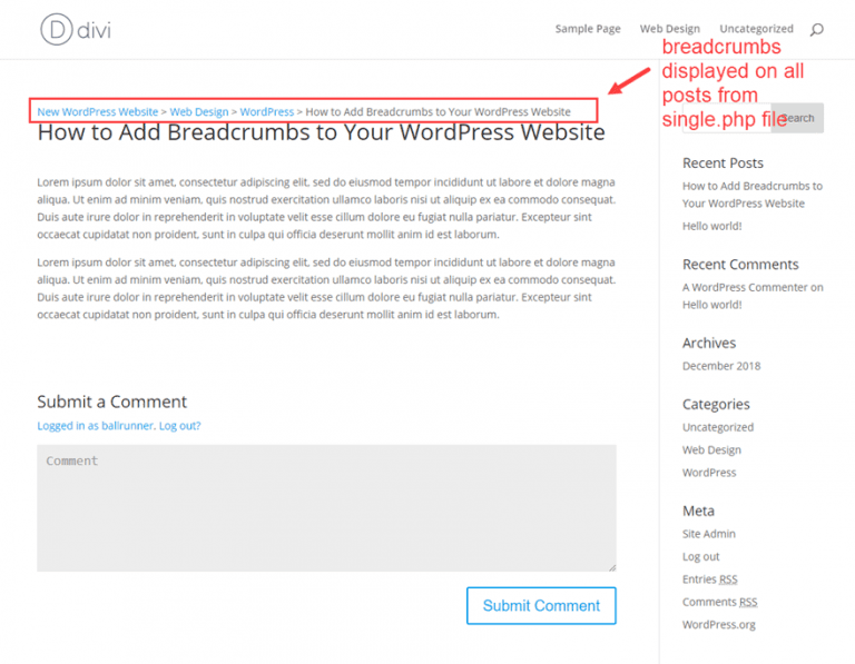 How To Add Breadcrumbs To Your WordPress Website
