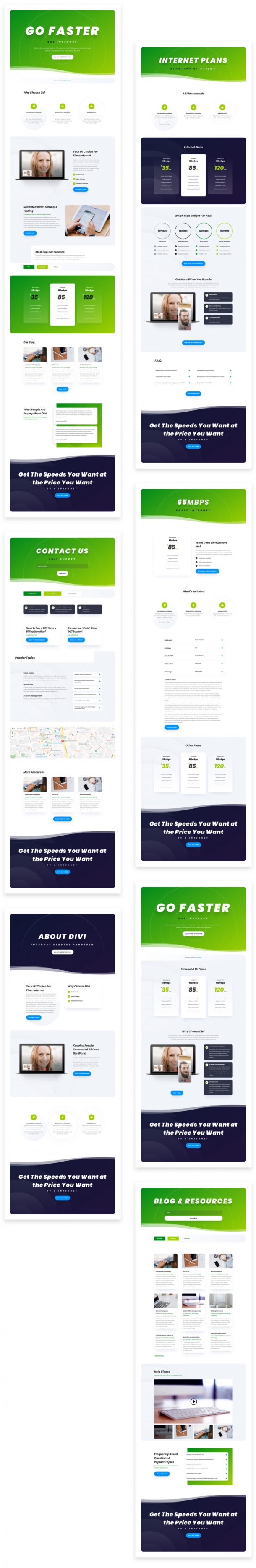 Get a FREE Internet Service Provider Layout Pack for Divi