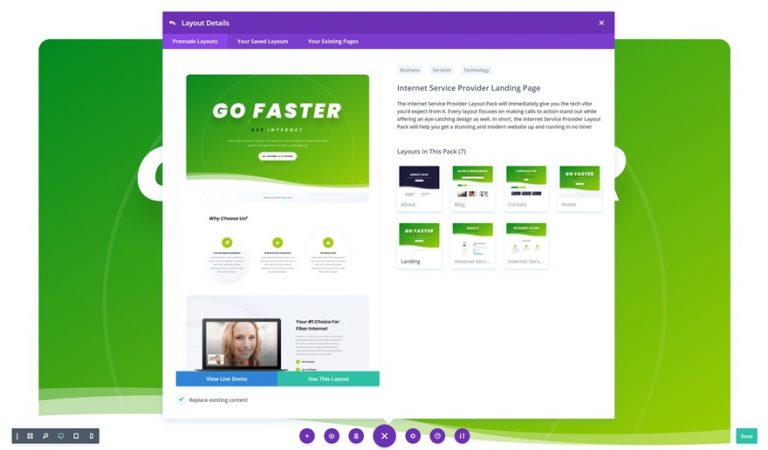 Get a FREE Internet Service Provider Layout Pack for Divi