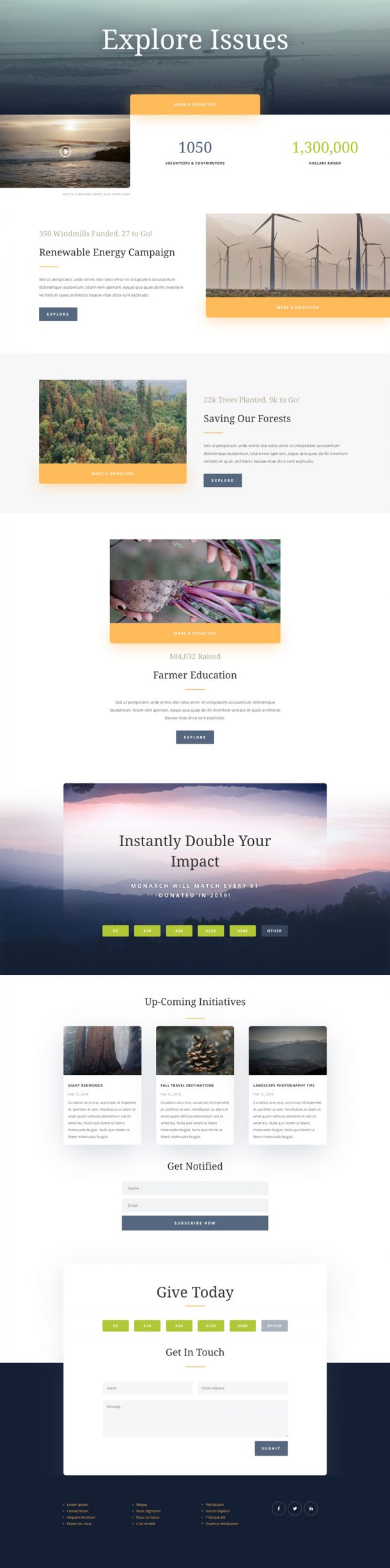 Get a FREE Environmental Nonprofit Layout Pack for Divi