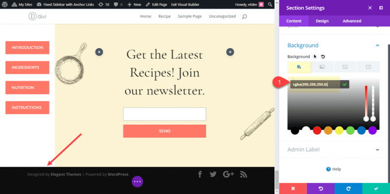 How To Build A Responsive Fixed Sidebar With Smooth Scrolling Anchor Links With Divi