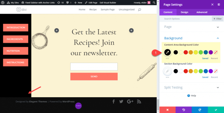 How To Build A Responsive Fixed Sidebar With Smooth Scrolling Anchor Links With Divi
