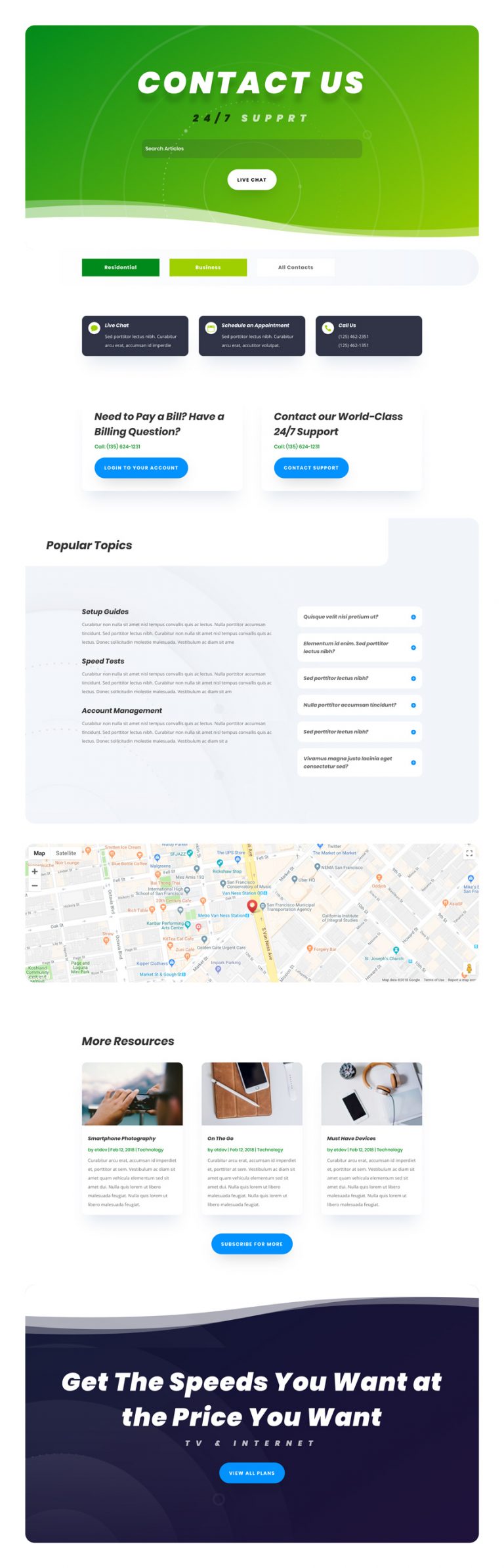 Get a FREE Internet Service Provider Layout Pack for Divi