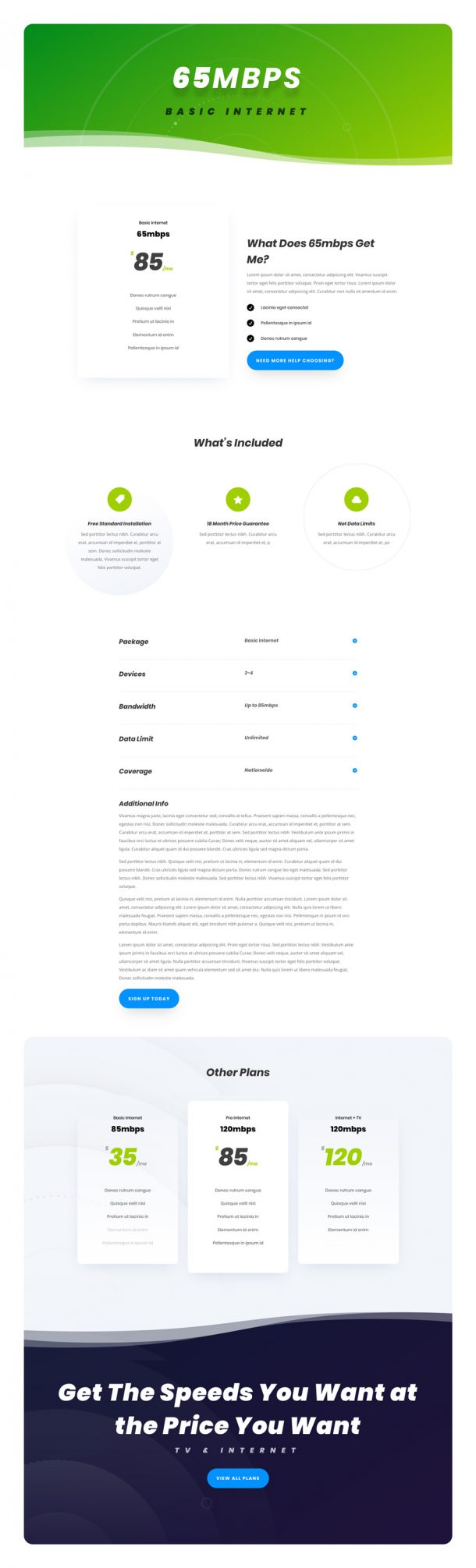 Get a FREE Internet Service Provider Layout Pack for Divi