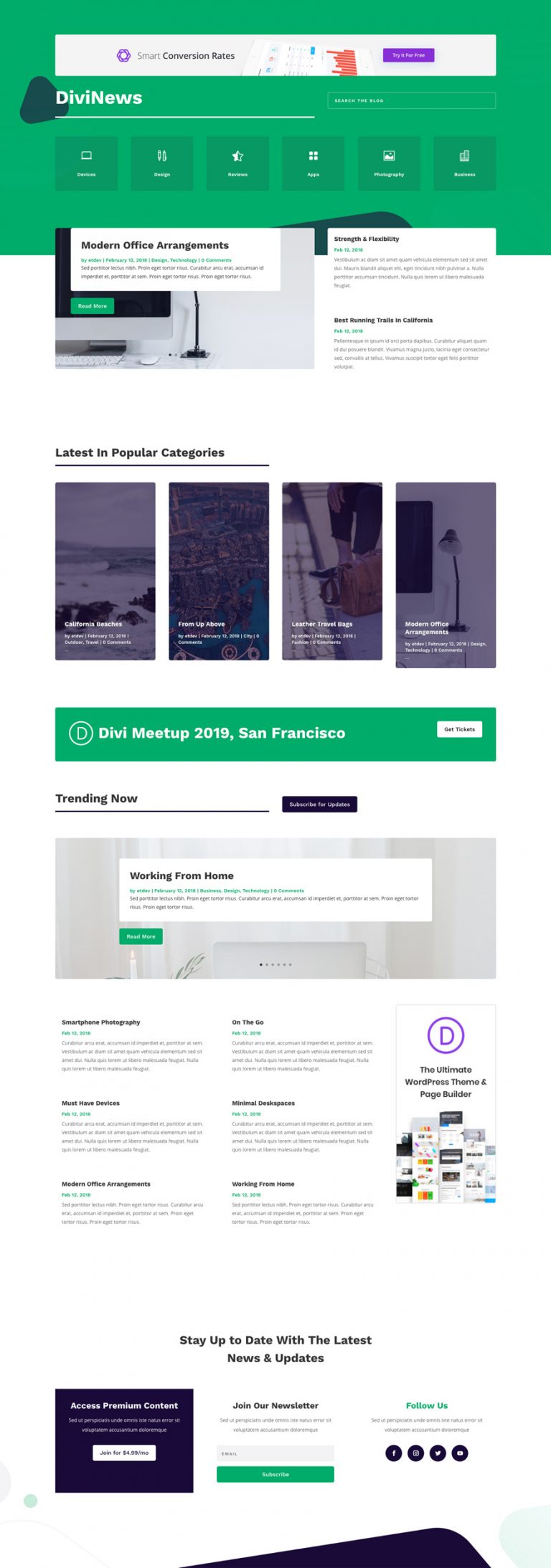 Get a FREE Technology News Layout Pack for Divi