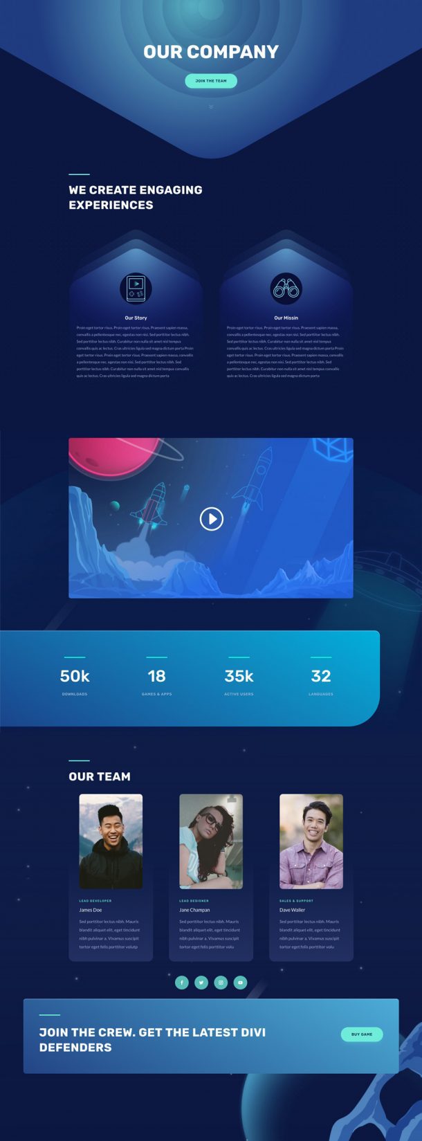 Get a FREE Video Game Layout Pack for Divi