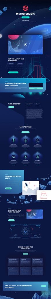 Get a FREE Video Game Layout Pack for Divi