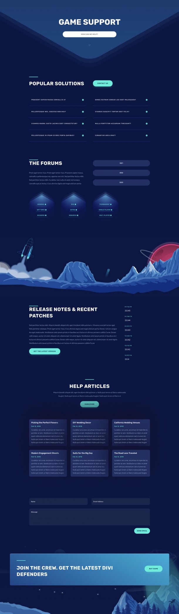 Get a FREE Video Game Layout Pack for Divi
