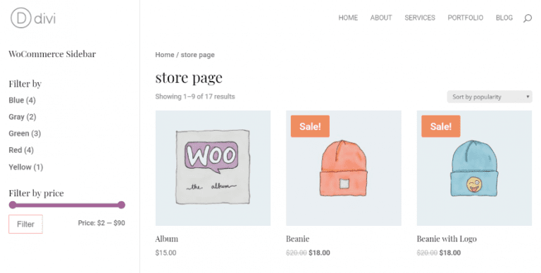 How to Create Filtered Sidebars for your Divi WooCommerce Pages